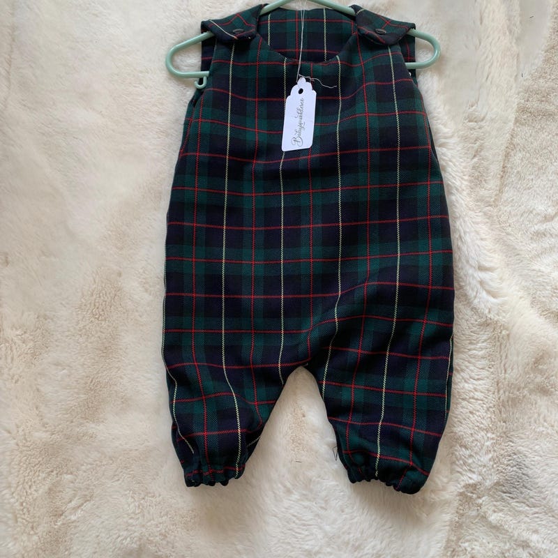Plaid Baby Romper - Etsy New Zealand