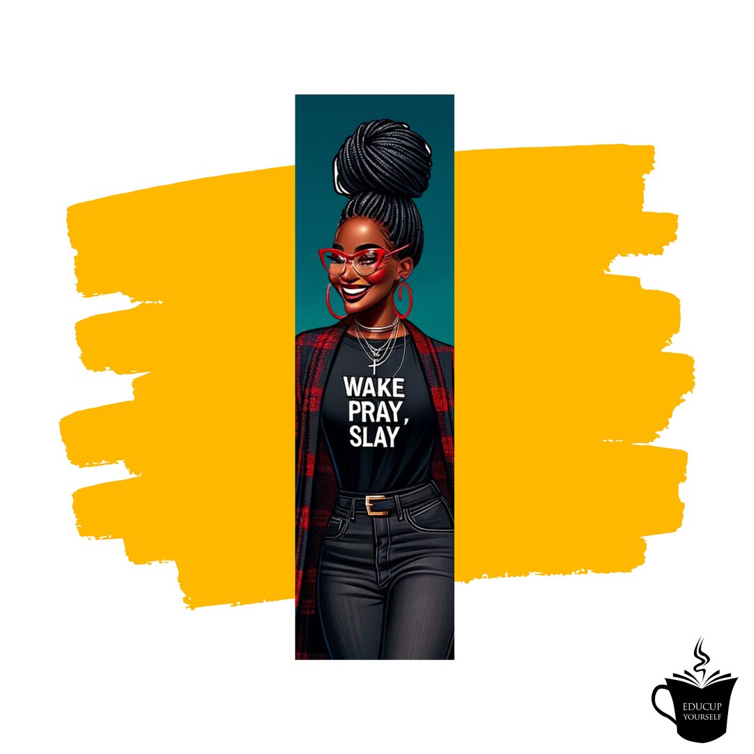 Words of Faith Bookmark | Wake Pray Slay | Black Woman - Etsy