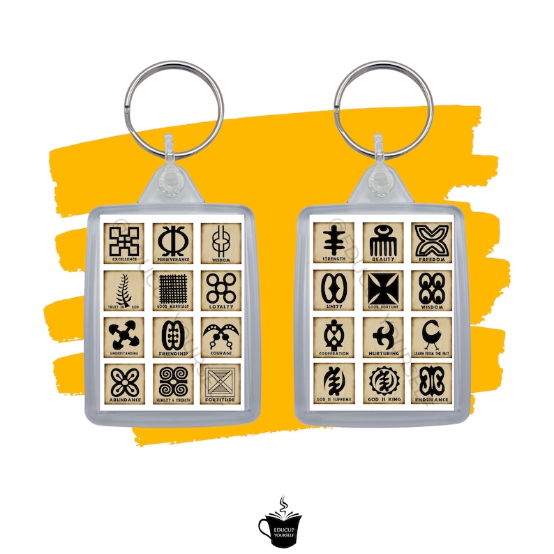 Adinkra Symbol Keyring - Etsy Canada