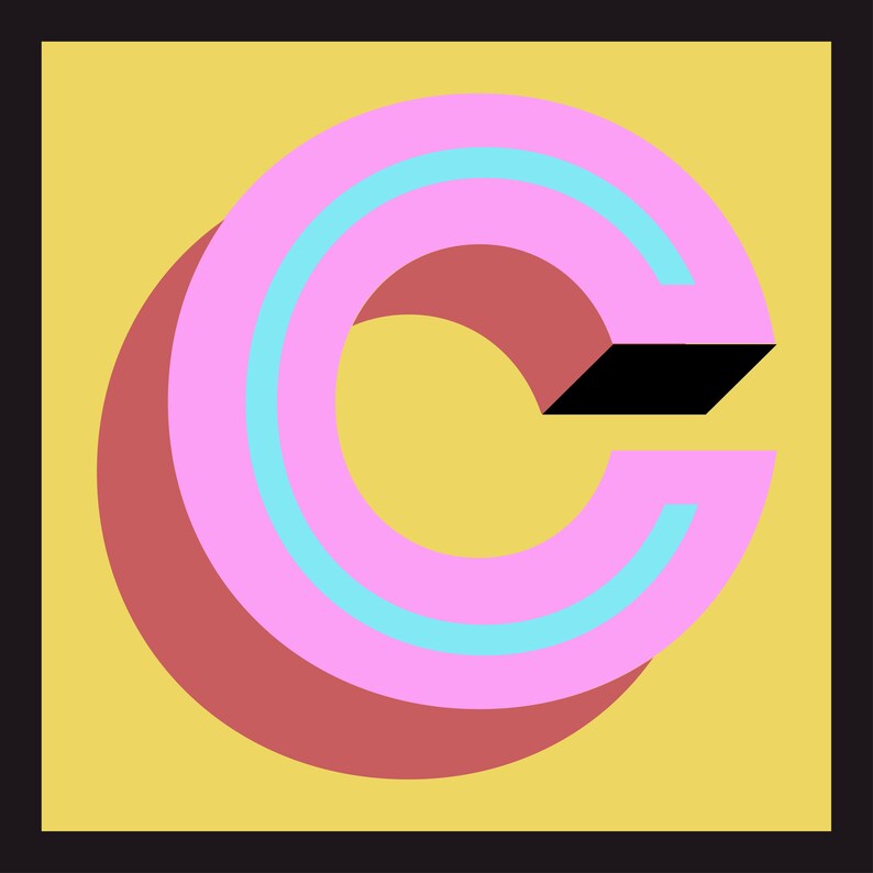 CUSTOM COLOUR Monogram Sign Initial Sign Personalised Sign - Etsy