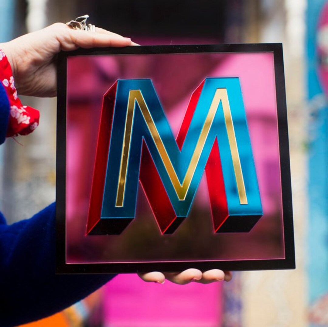 CUSTOM COLOUR Monogram Sign, Initial Sign, Personalised Sign ...