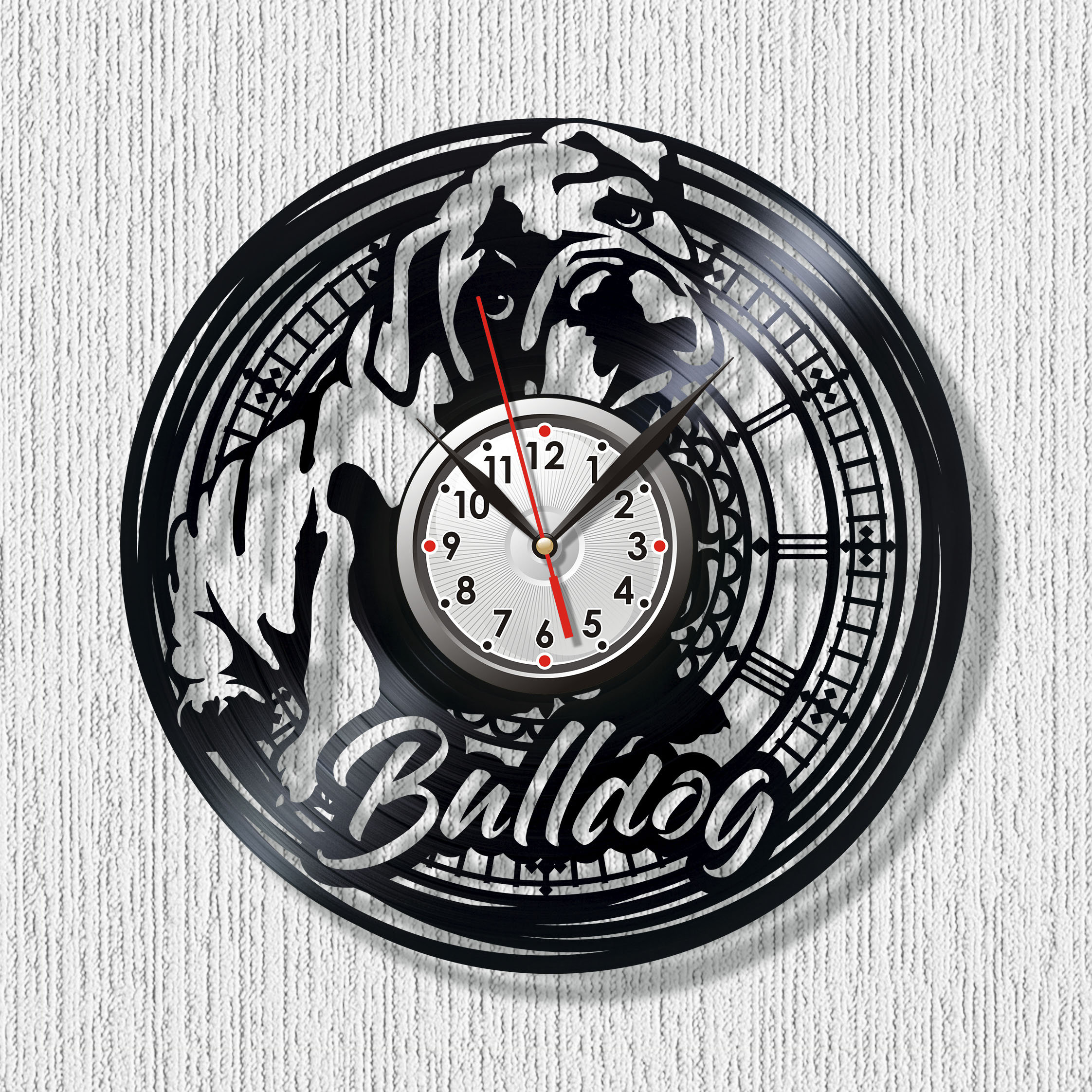 English Bulldog Clock Bulldog English Bulldog Model Dog Clock Arts ...