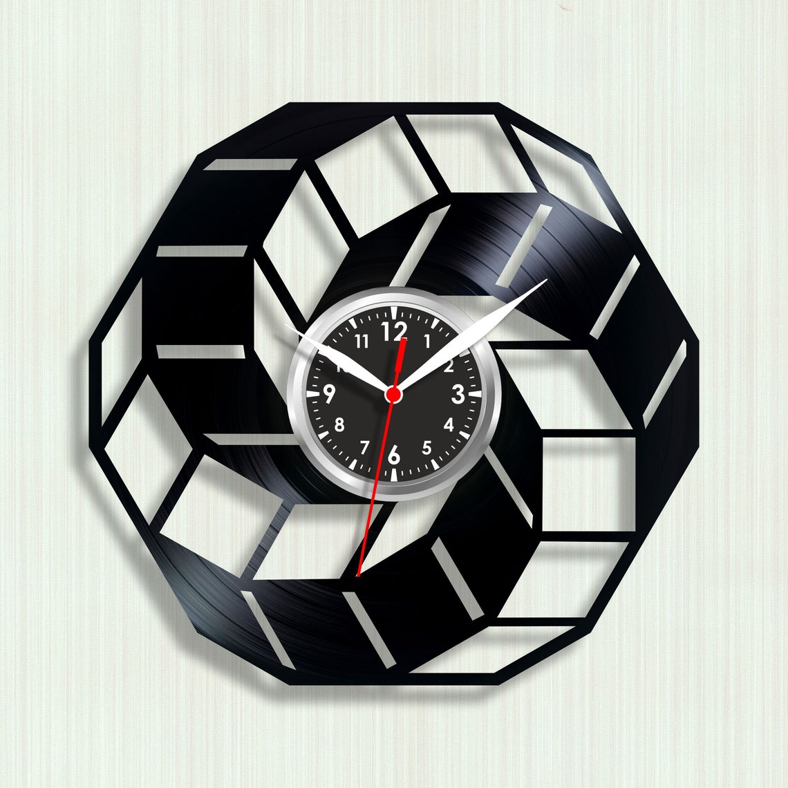 Reloj de pared moderno impresión geométrica adornos abstractos reloj de ...