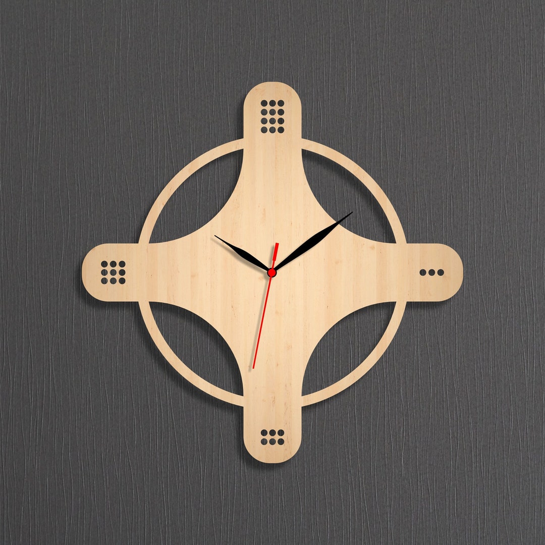 Wood Clock Natural Wood Decor Unique Wall Items Home Decorations ...