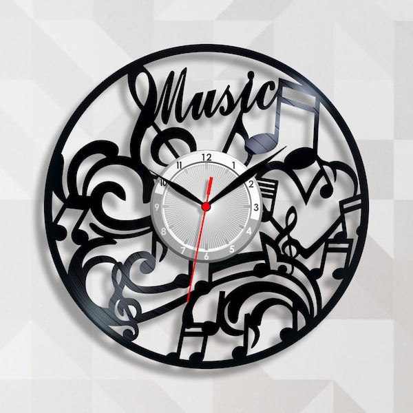 Musical Note Clock - Etsy
