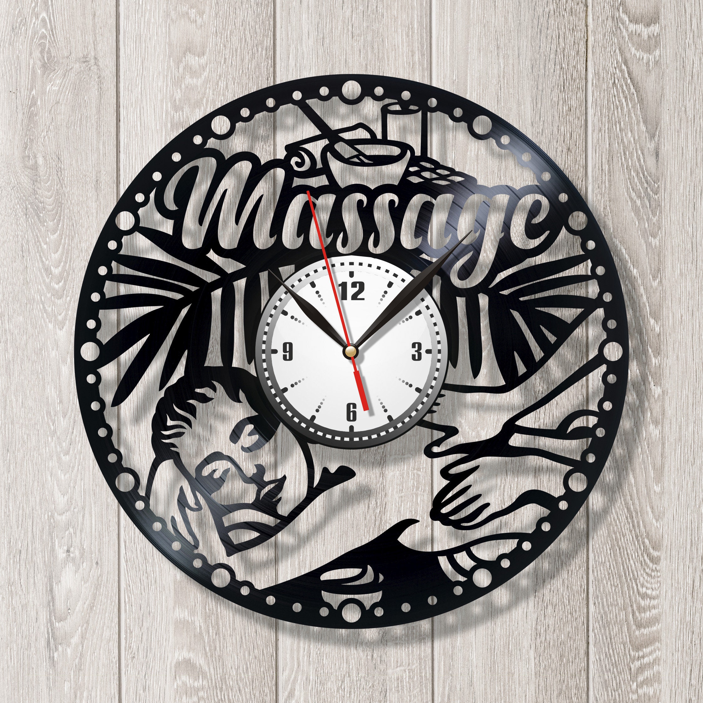 Massage Clock Salon Clock Wall Clock Spa Clock Spa Massage Massage Room ...