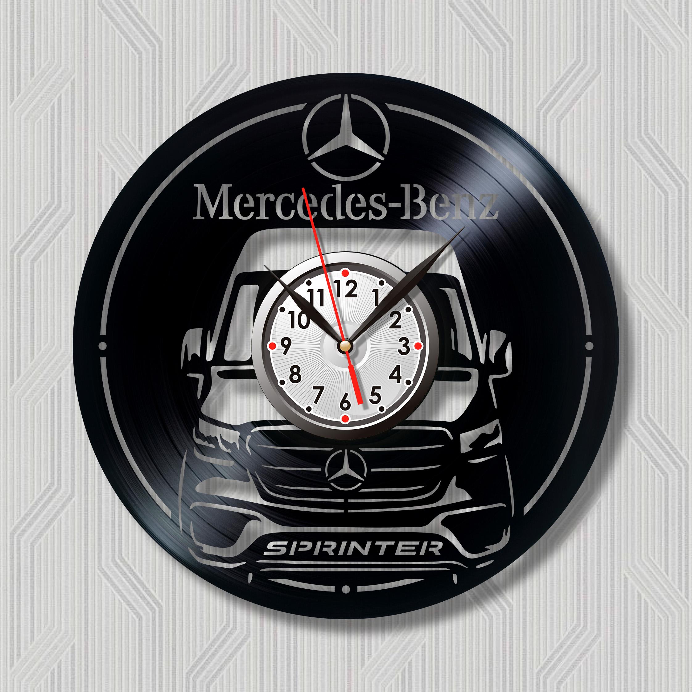 Mercedes Benz Sprinter Mercedes Clocks Gift for Men Wall Record Art Car ...