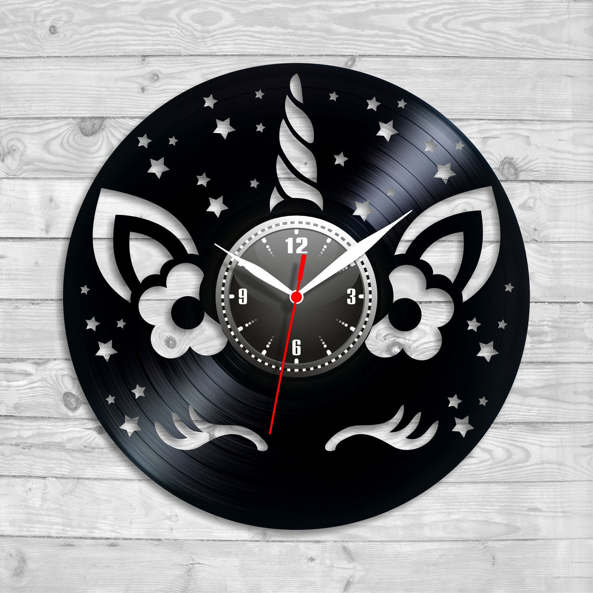 Unicorn Clock Record Clock Unicorn Gift Nursery Clock Gift for Girl New ...