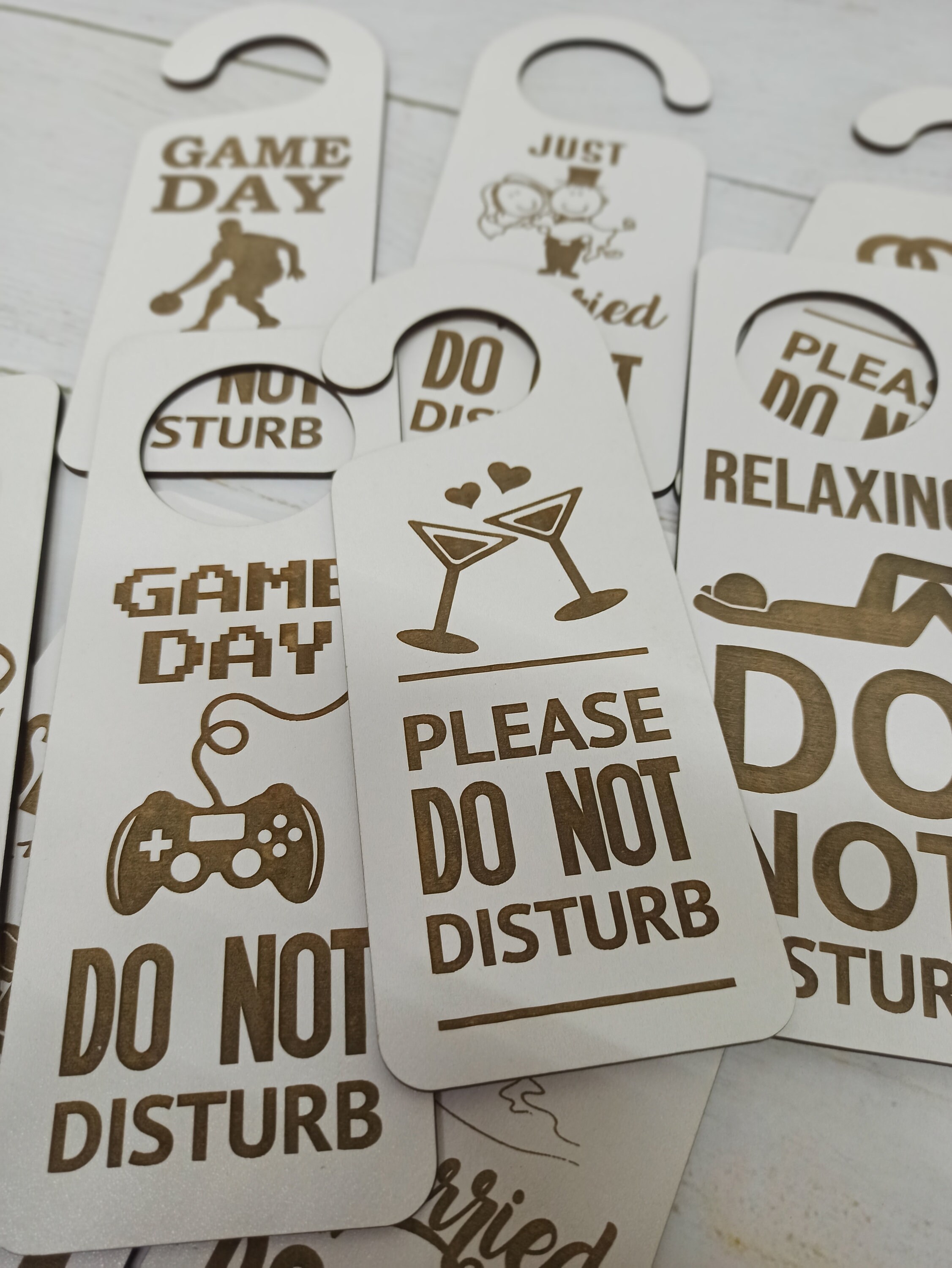 Please Do Not Disturb Just Married Door Hangers Wedding Night Door Sign ...