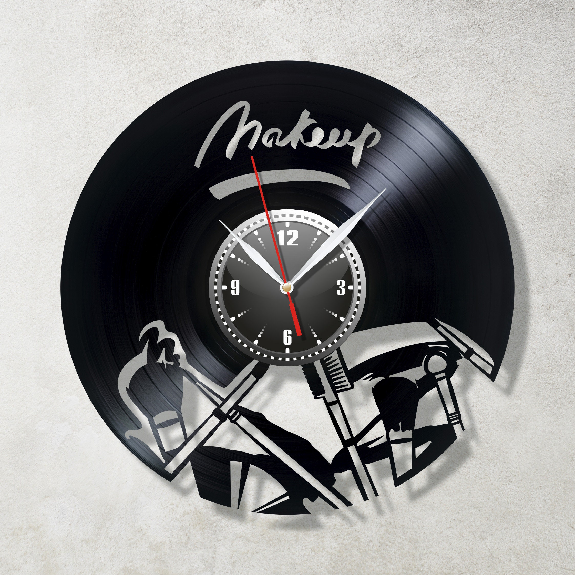 Make up clock Cosmetic clock Salon artist clock Beauty salon Salon ...