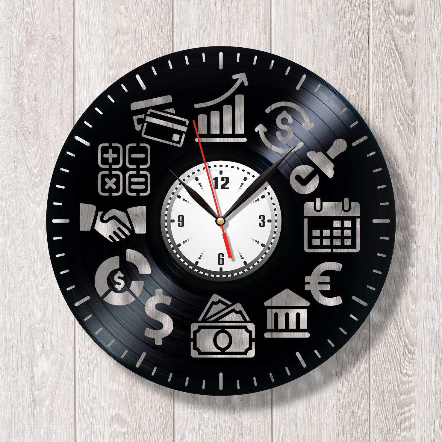 Finance Accountant Clock Wall Clock Finance Decor Finance Ideas ...