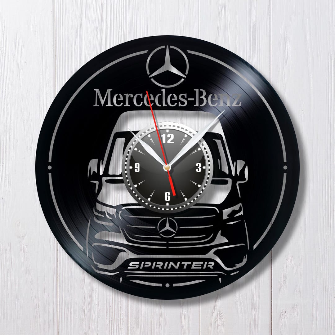 Mercedes Benz Sprinter Mercedes Clocks Gift for Men Wall Record Art Car ...