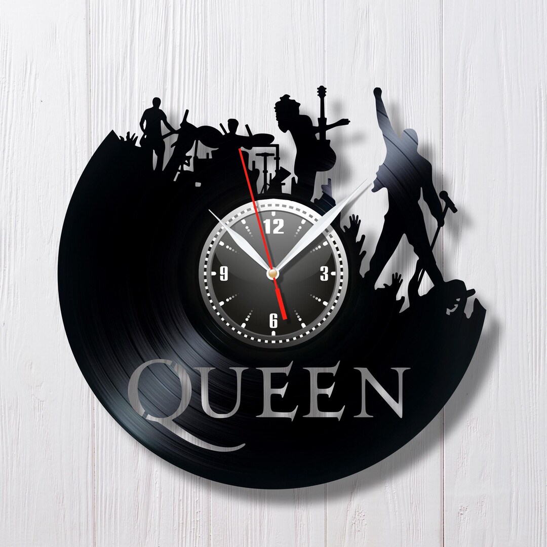 Clock Queen Record Clocks Queen Decor Music Clock Clocks Rock Music ...