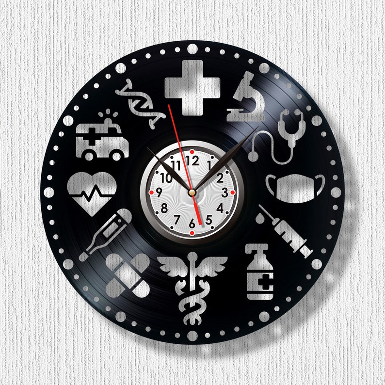 Medicine Clock Wall Clock Hospital Decor Clinic Ideas Doctor Art Clock ...