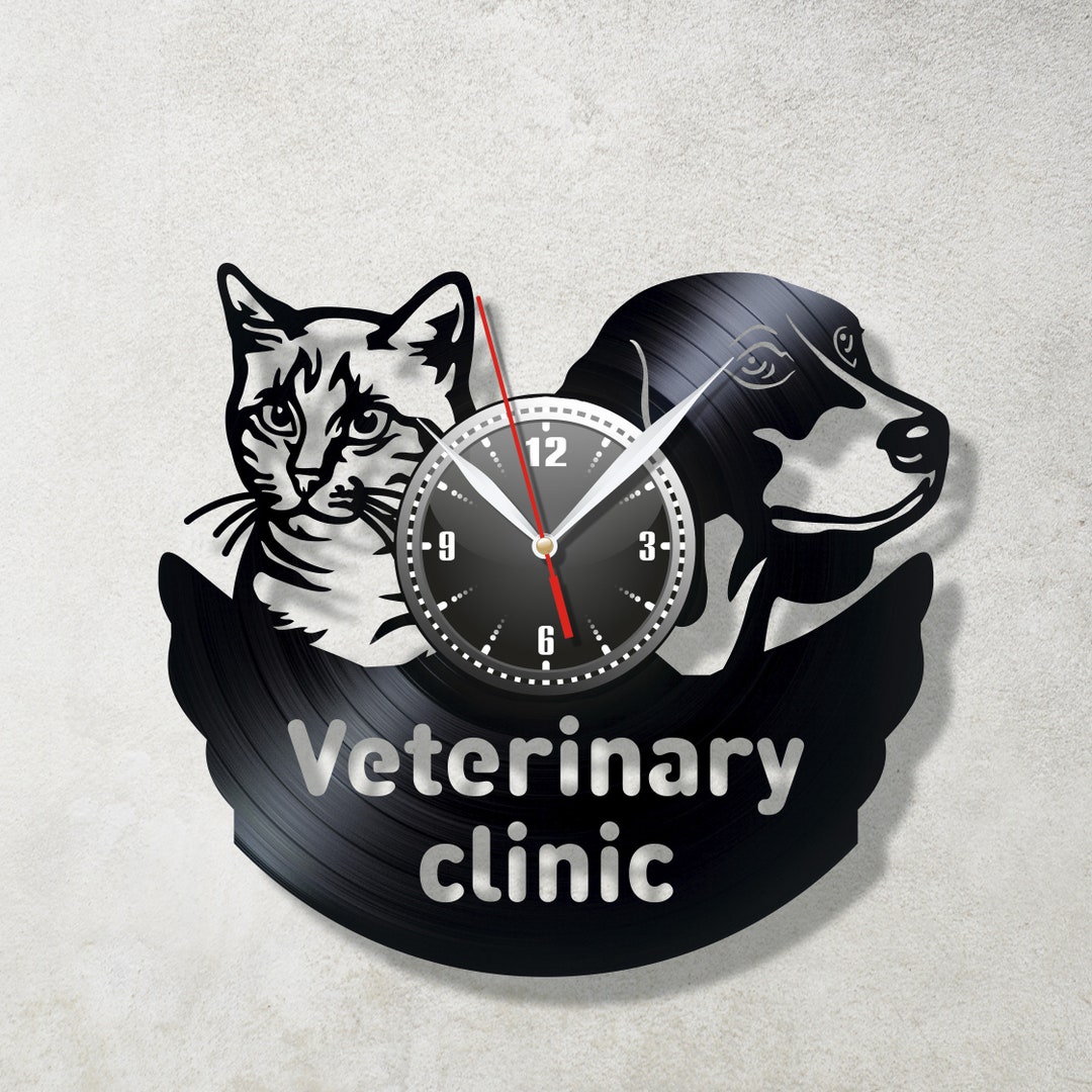 Veterinary Clinic Record Clock Vet Clock Animals Clock Beagle Clock ...