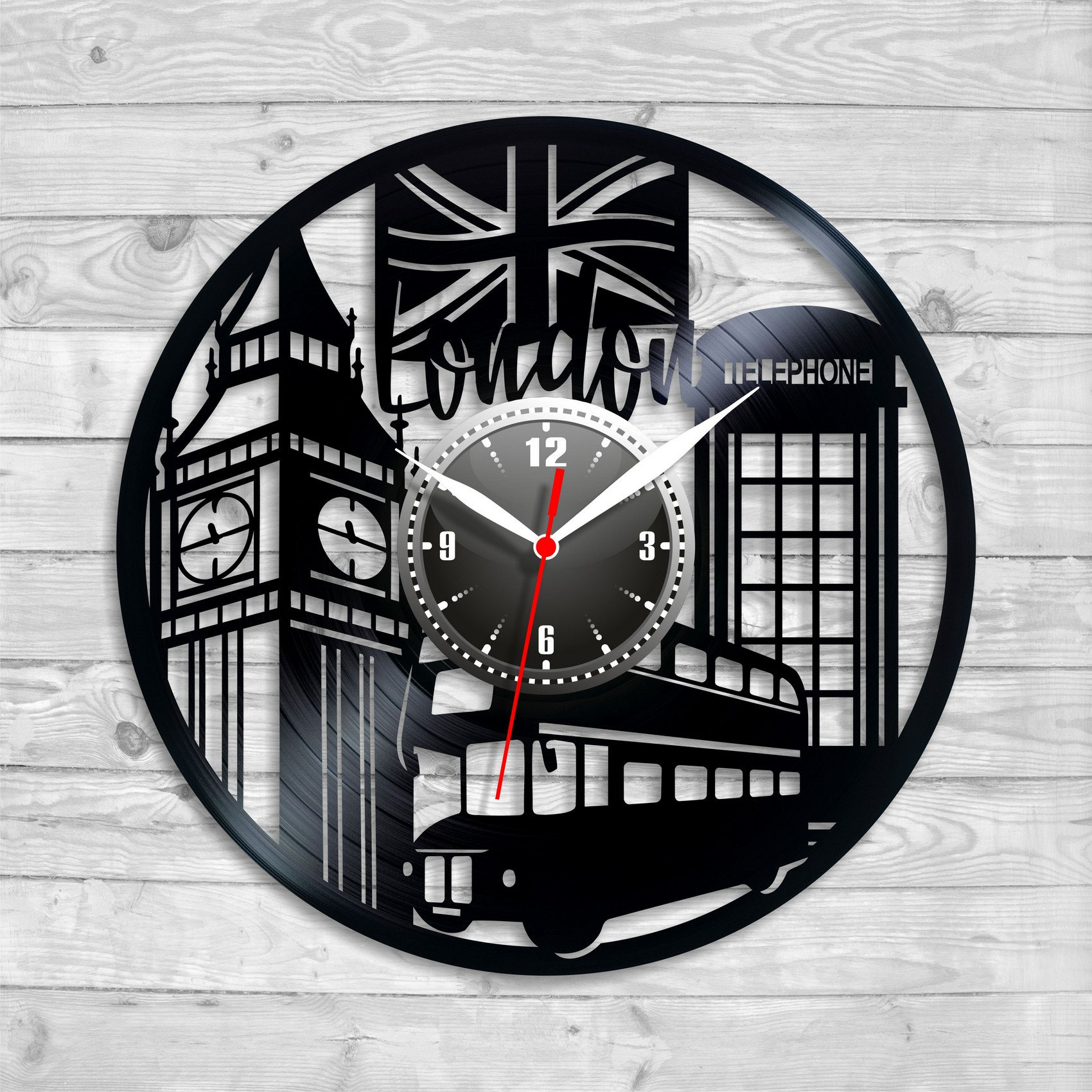 Wall Clock London Clock London Gifts Home Decoration Retro Record ...