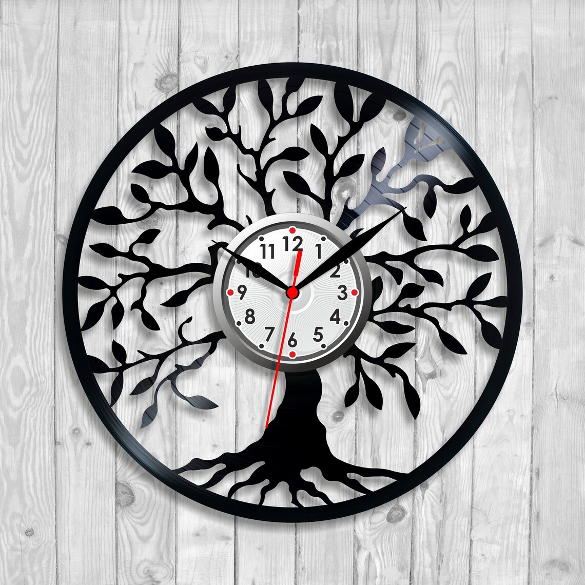 Wall Clock Tree of Life Life Tree Handmade Personalised Wall Art Gift ...