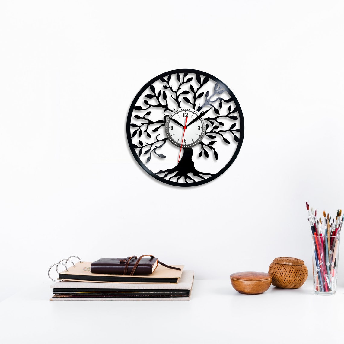 Wall Clock Tree of Life Life Tree Handmade Personalised Wall - Etsy