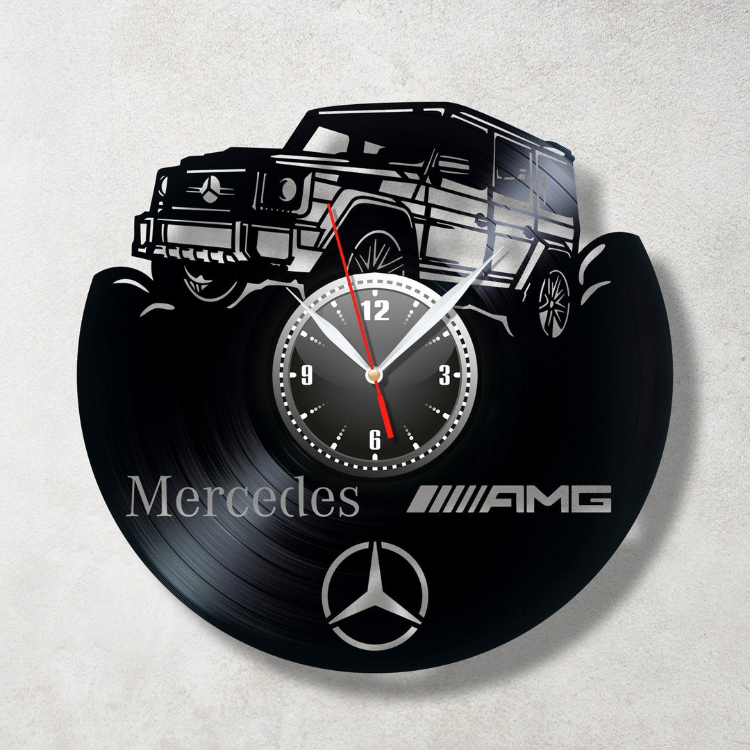 Mercedes Clocks Gift for Men Wall Record Art Car Wall Clock Mens Hobby ...