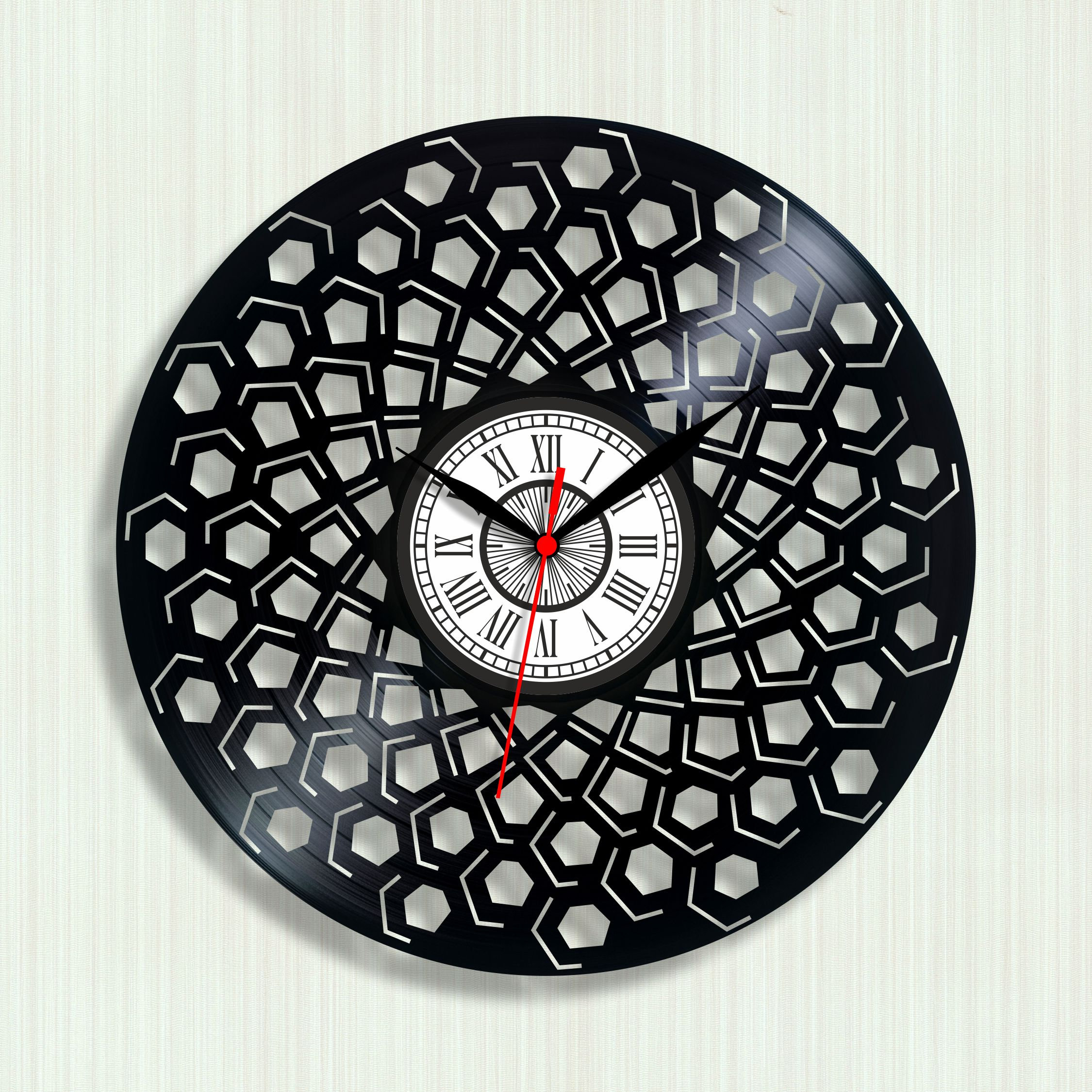 Illusion Clock Record Clock Optical Illusion Modern Wall Clock - Etsy ...