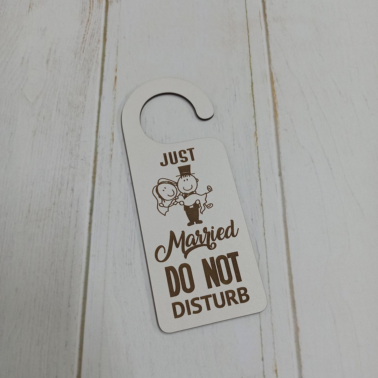 Please Do Not Disturb Just Married Door Hangers Wedding Night Door Sign ...