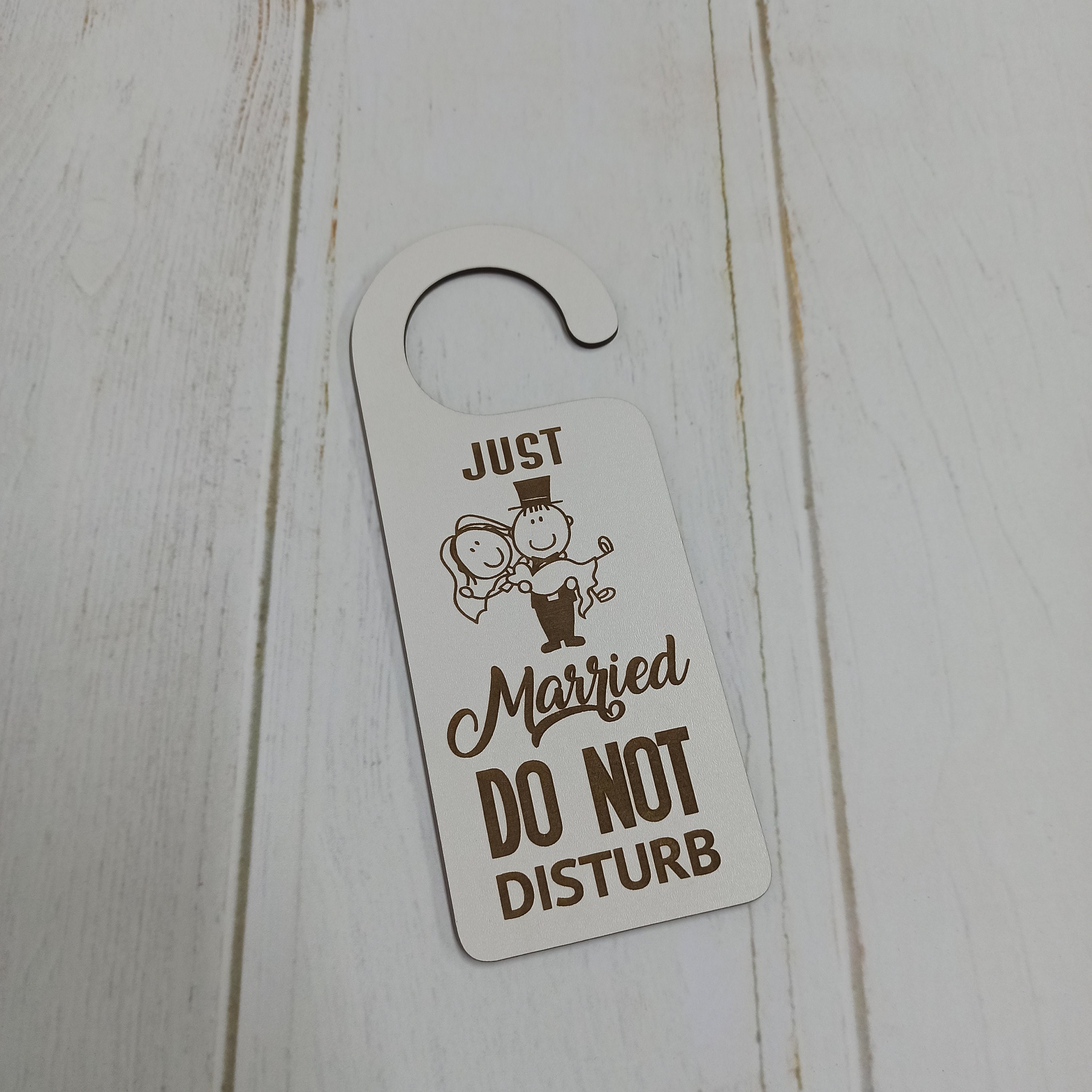 Please Do Not Disturb Just Married Door Hangers Wedding Night Door Sign