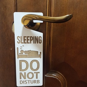 Please Do Not Disturb Sleeping Door Hangers Sleeping Sign Do Not ...