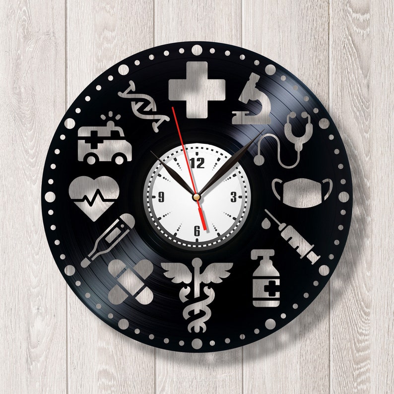 Medicine Clock Wall Clock Hospital Decor Clinic Ideas Doctor Art Clock ...