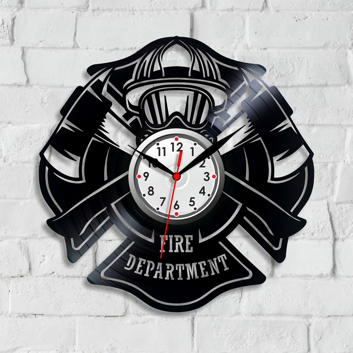 Fire Department Retro Clock Fireman Clock Wall Clock Ideas - Etsy