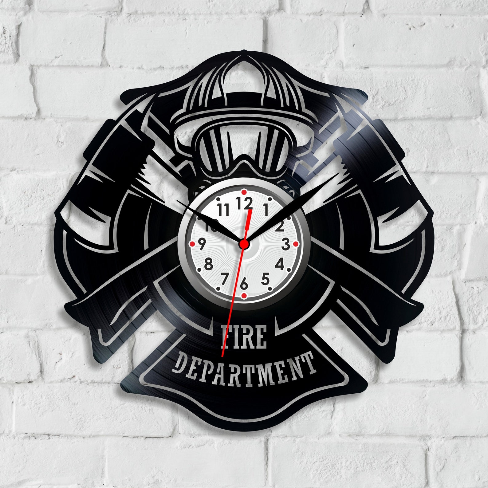 Fire Department Retro Clock Fireman Clock Wall Clock Ideas Fire Fighter ...