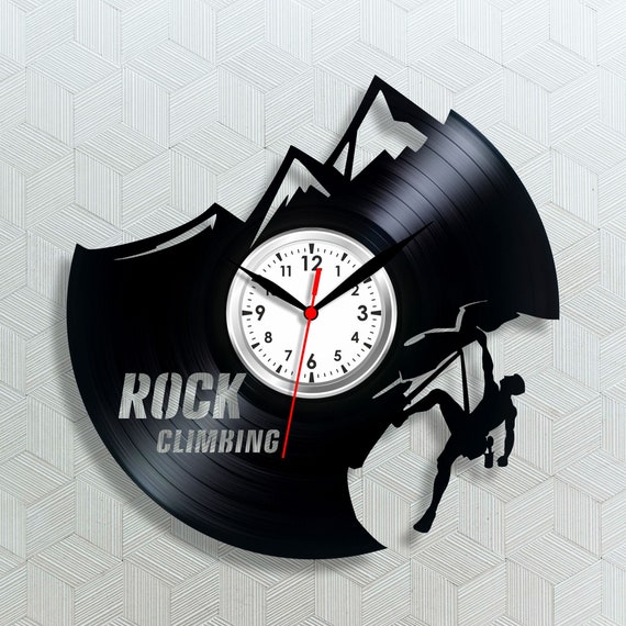 Rock Climbing Record Clock Rock Climbing Party Climb That | Etsy