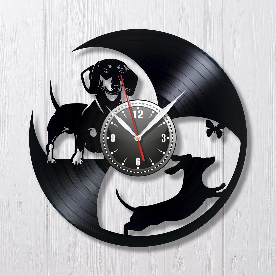 Dachshund Dog Vintage Clock Art Clock Dachshund Gift Dachshund Clock ...