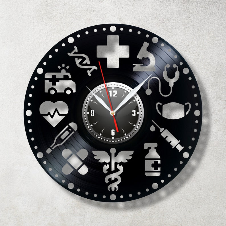 Medicine Clock Wall Clock Hospital Decor Clinic Ideas Doctor Art Clock ...