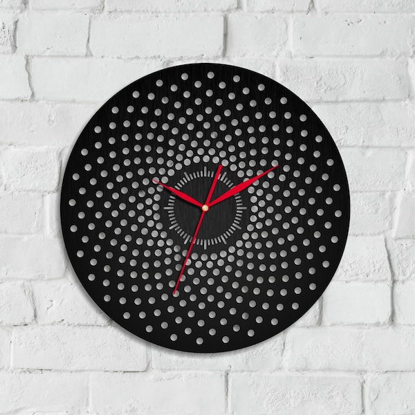 Round Optical Illusion Clock - Etsy