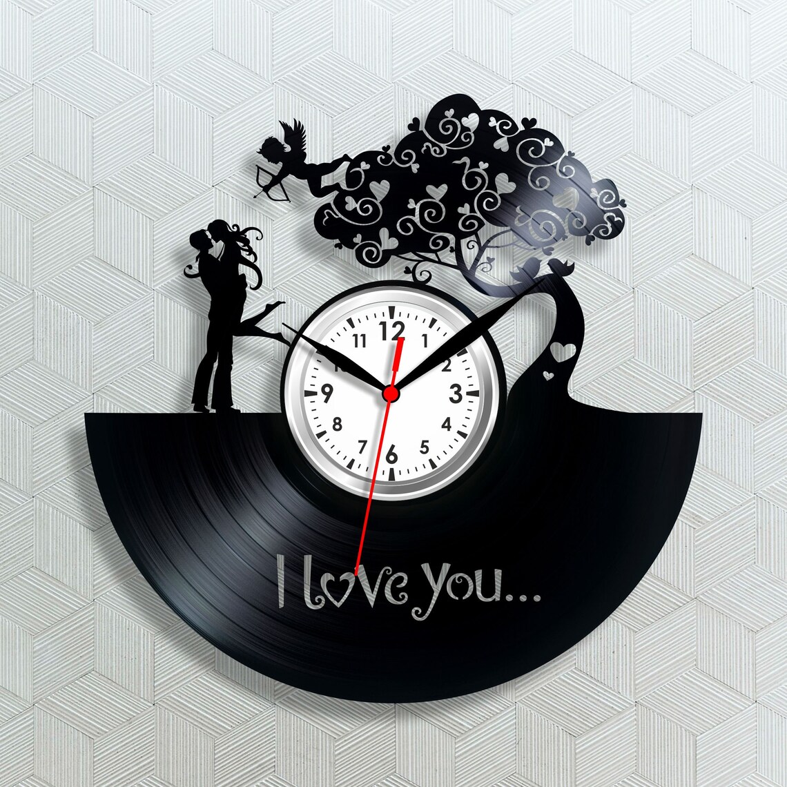 I Love You Clock Lovely Clock Romantic Art Valentine Clock Love Gifts ...