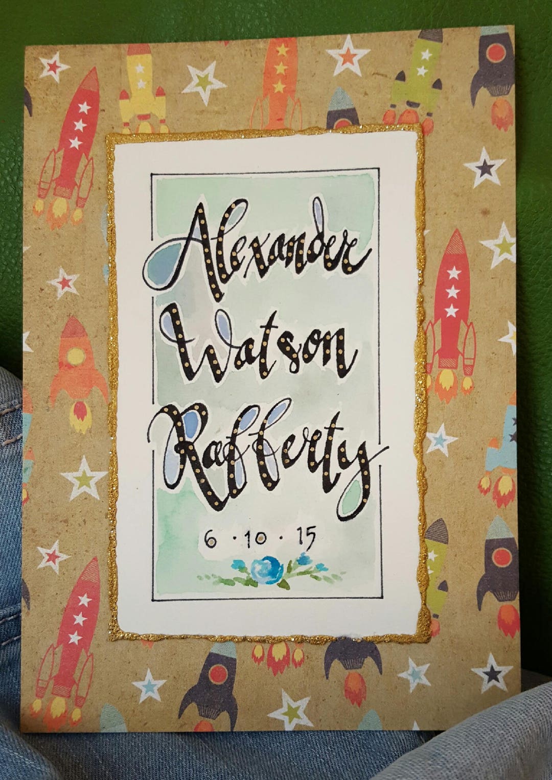 Hand-lettered Name on Rocket Ships - Etsy