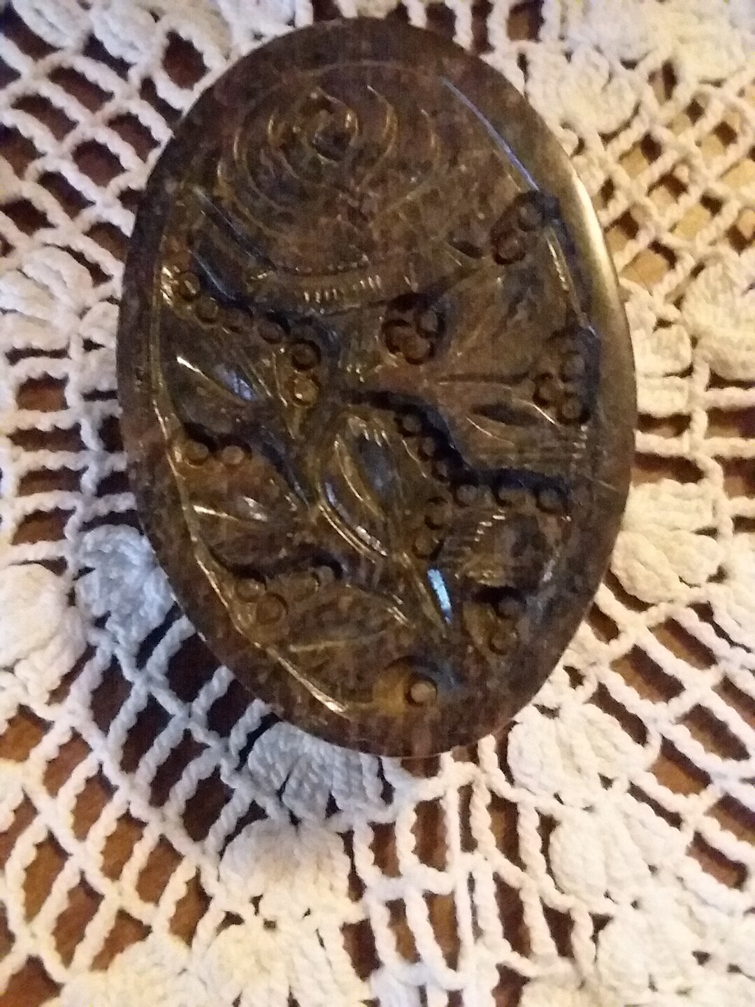 Sm. Oval, Hand Carved Granite Trinket Box - Etsy