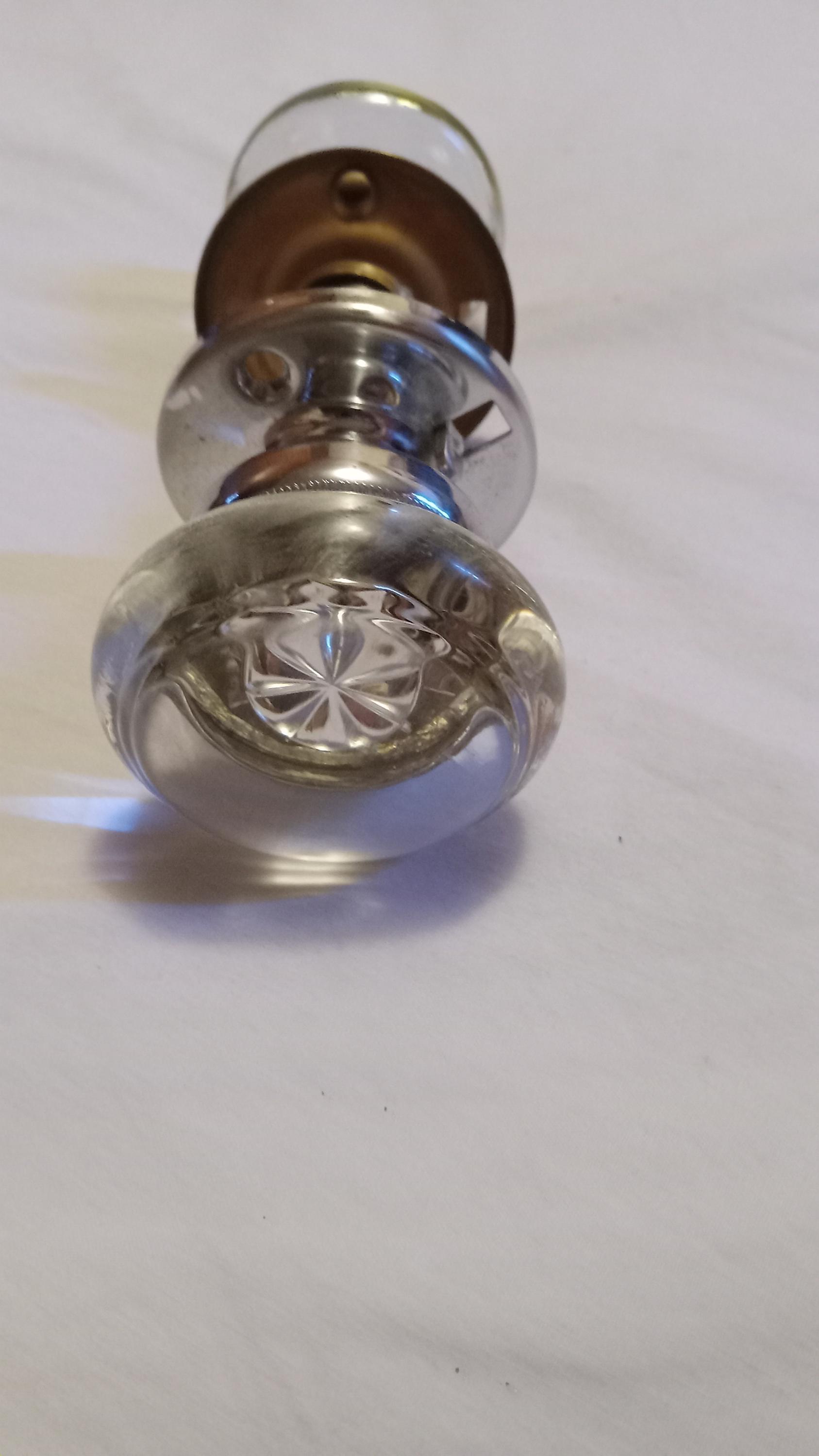 Antique Glass Door Knobs Set - Etsy