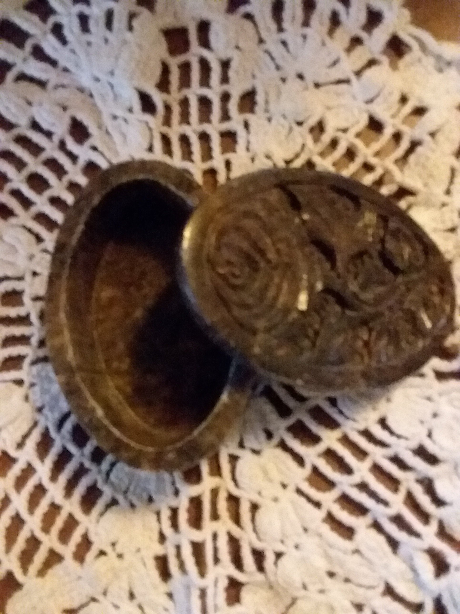 Sm. Oval, Hand Carved Granite Trinket Box - Etsy