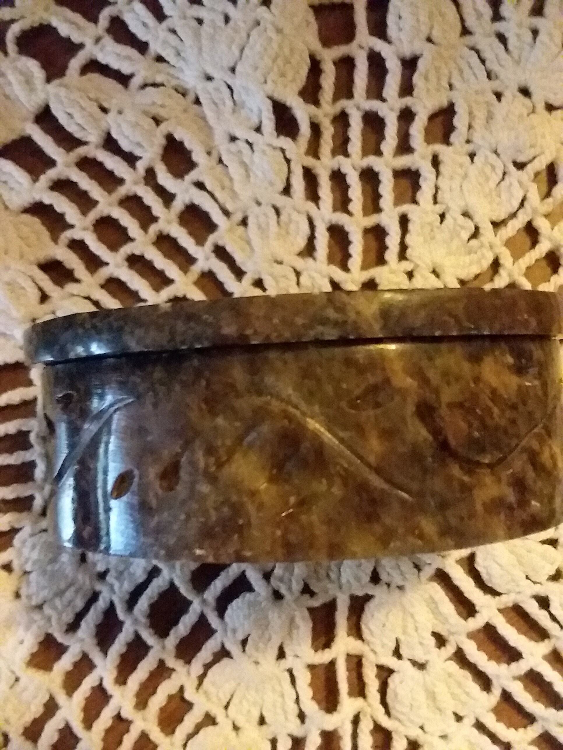 Sm. Oval, Hand Carved Granite Trinket Box - Etsy