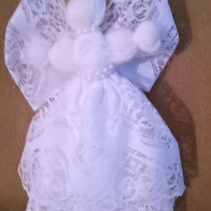 Set of 4, Handmade Lace Angel Ornaments - Etsy