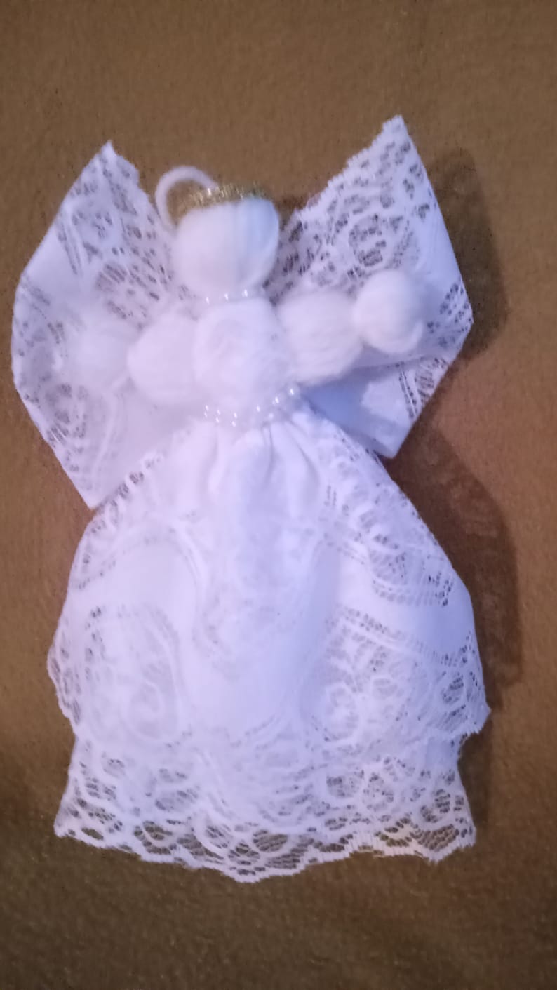 Set of 4, Handmade Lace Angel Ornaments - Etsy