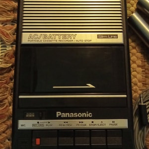 Panasonic Portable Cassette Recorder With Lots of Extras - Etsy