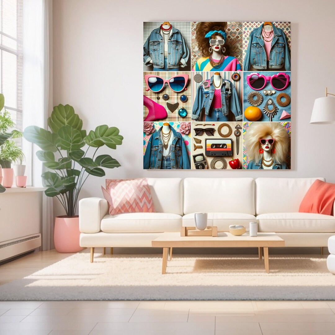 80s Fashion Flashback Denim Big Hair and Chunky Jewelry - Etsy Canada