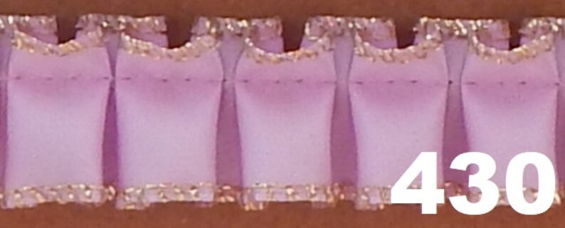 7/8 Box Pleated Satin Ribbon with Gold Metallic Edges | Etsy