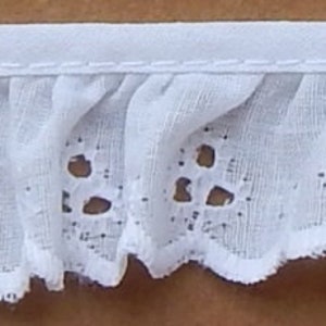 1" Ruffled Eyelet, Available in 1, 3, 5, 10, 50 Yard Pieces, FREE ...