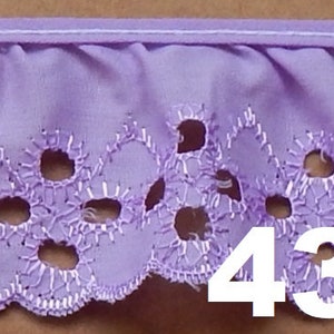 2" Ruffled Eyelet, Available in 1, 3, 5, 10 and 36 Yard Pieces, FREE ...