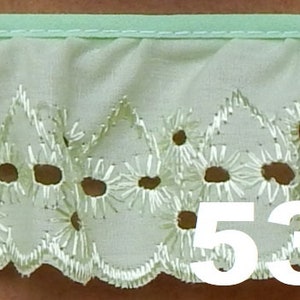 2" Ruffled Eyelet, Available in 1, 3, 5, 10 and 36 Yard Pieces, FREE ...