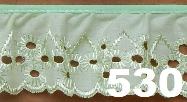 2 Ruffled Eyelet Available in 1 3 5 10 and 36 Yard - Etsy