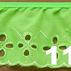 2" Ruffled Eyelet, Available in 1, 3, 5, 10 and 36 Yard Pieces, FREE ...